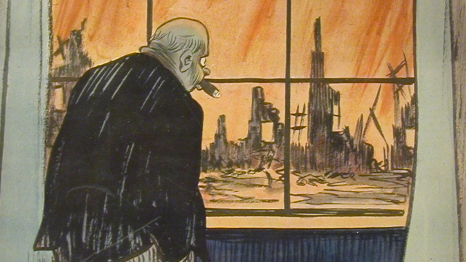 Winston Churchill as Barbaric Monster in the Toronto Star