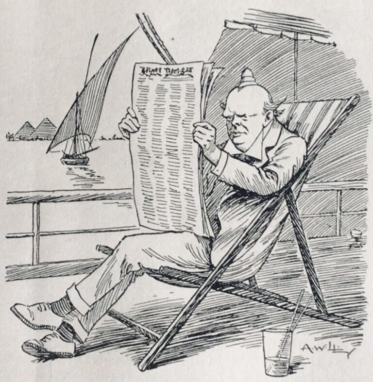 Churchill in "Punch": His Fanciful Hats Helped Fashion His Image